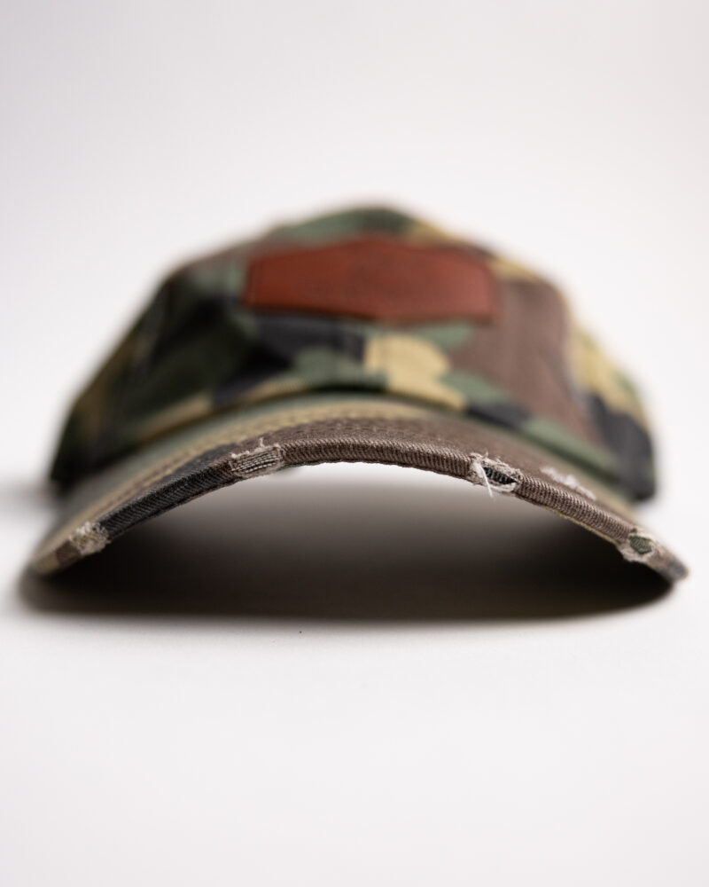 Classic Fit Camo & Leather Patch Hat - Mattamuskeet Goose Club