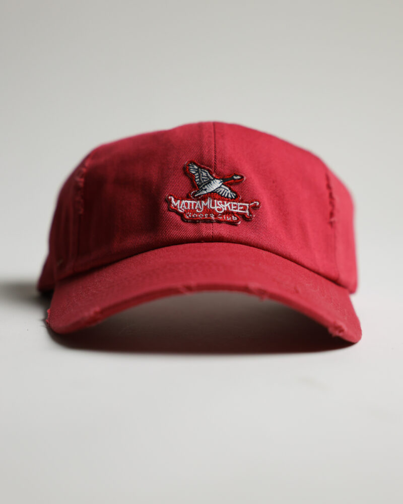 Mattamuskeet Vintage Red Distressed Hat - Mattamuskeet Goose Club