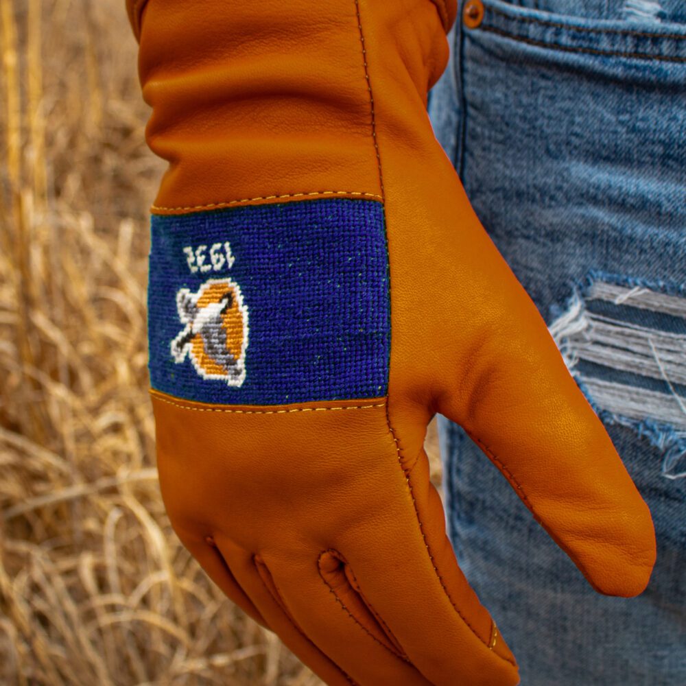 Smathers & Branson Needleoint-Stitched & Cabretta Leather Gloves ...
