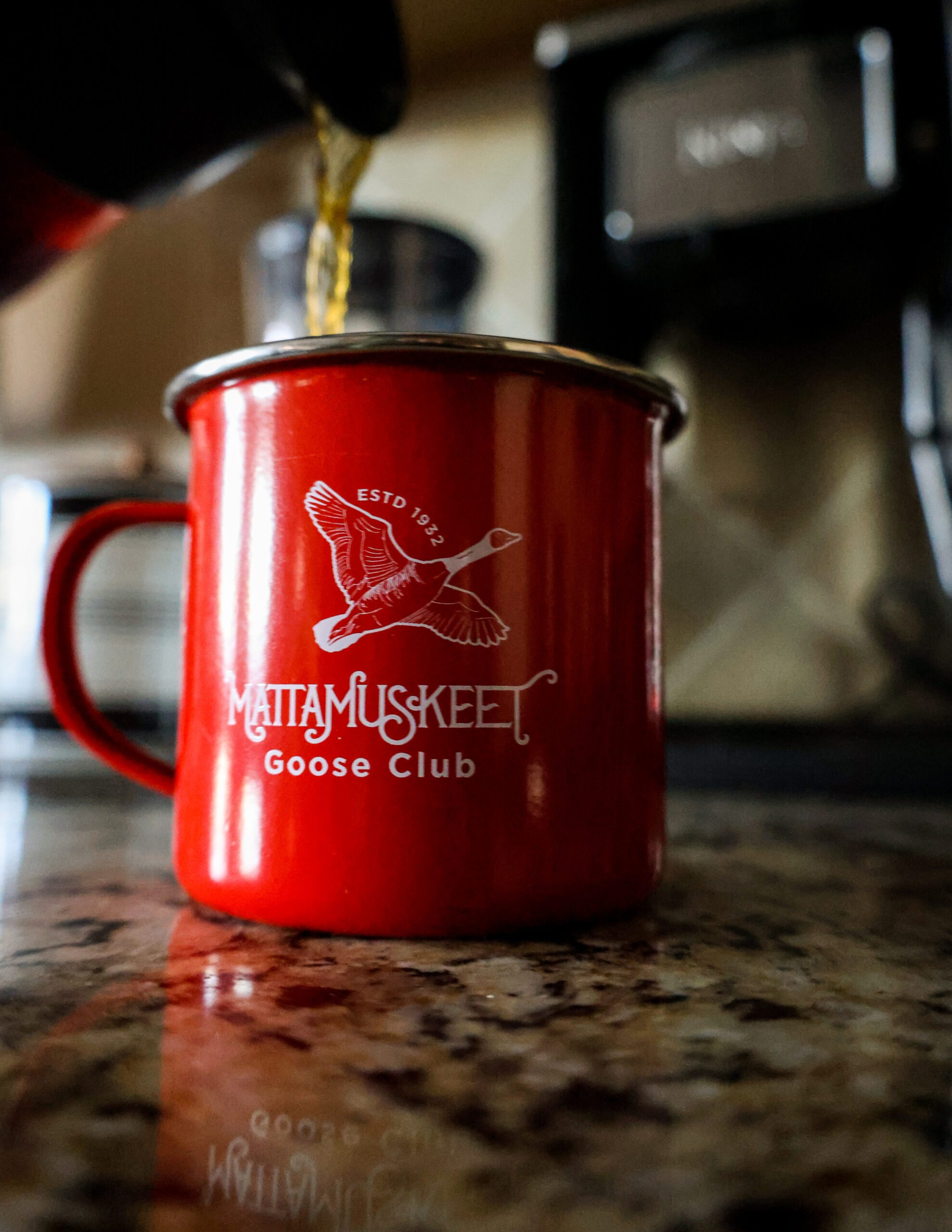 Vintage Tin Coffee Mug - Mattamuskeet Goose Club